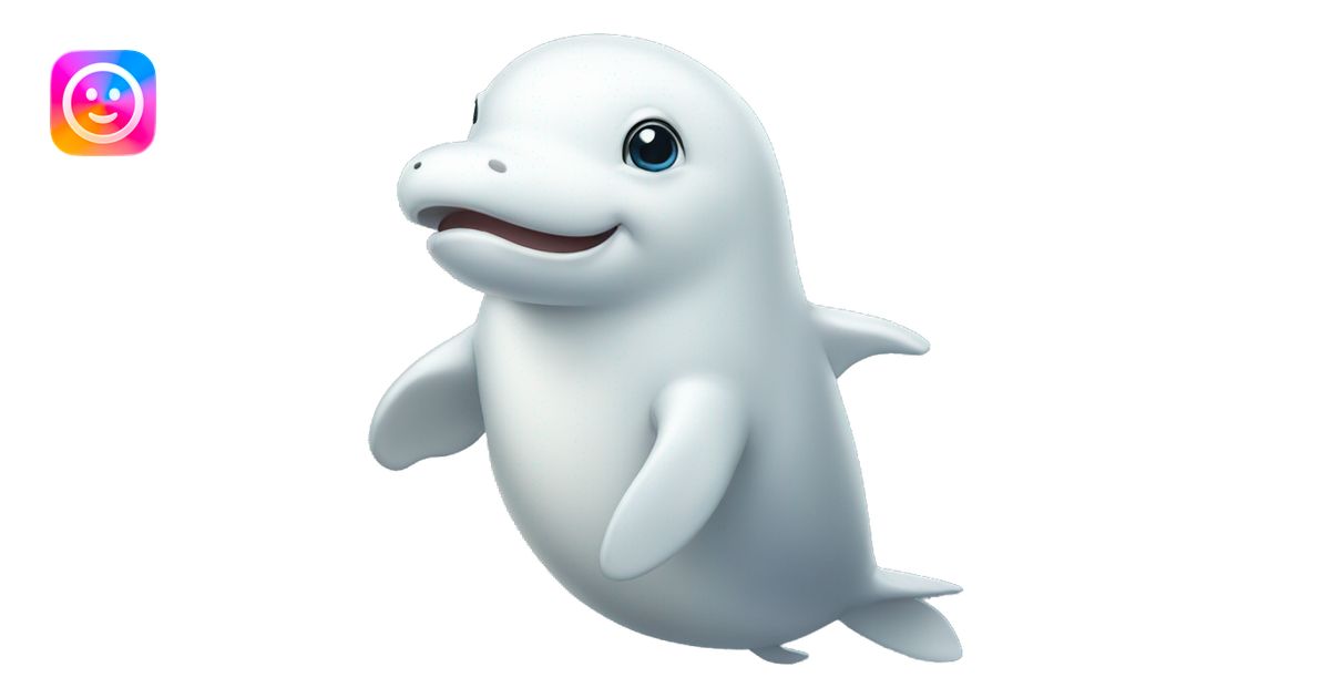 beluga whale hero emoji | AI Emoji Generator