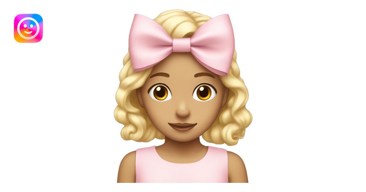 Light pink bows emoji | AI Emoji Generator