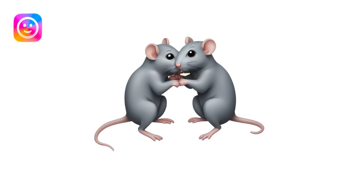 Two rats hugging emoji | AI Emoji Generator
