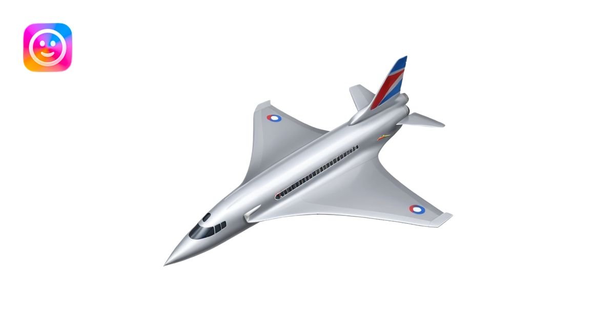 yes now i want a Concorde with no liveryies emoji | AI Emoji Generator