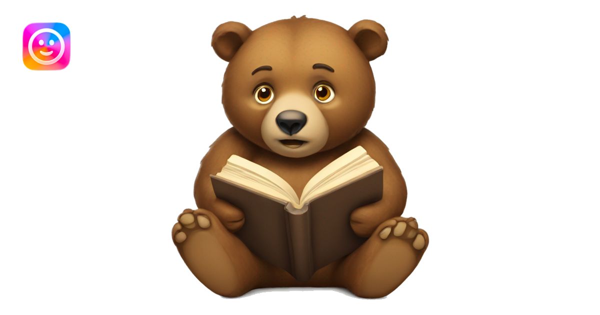 bear reading emoji | AI Emoji Generator