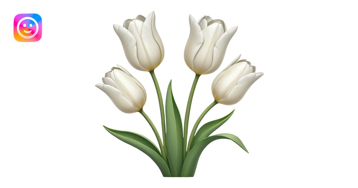 white tulips emoji emoji | AI Emoji Generator