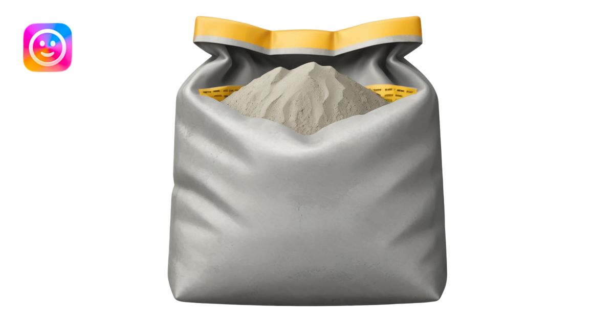 cement powder square bag emoji | AI Emoji Generator