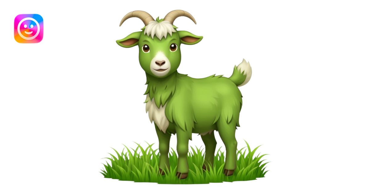 Green goat emoji | AI Emoji Generator