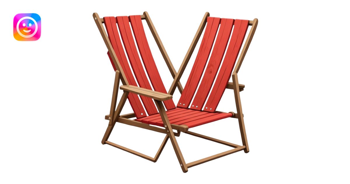 red beach chair emoji | AI Emoji Generator