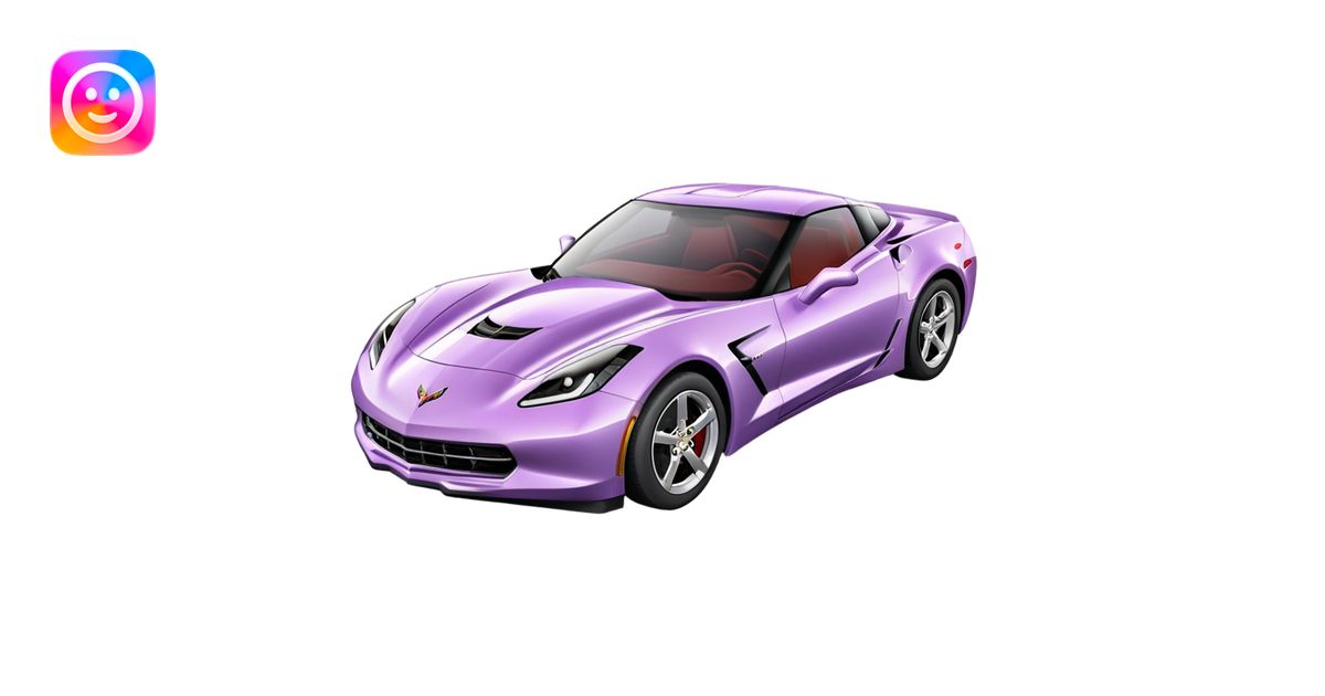 Pale Purple corvette emoji | AI Emoji Generator