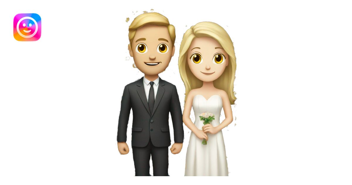 Married white boy and White girl emoji | AI Emoji Generator