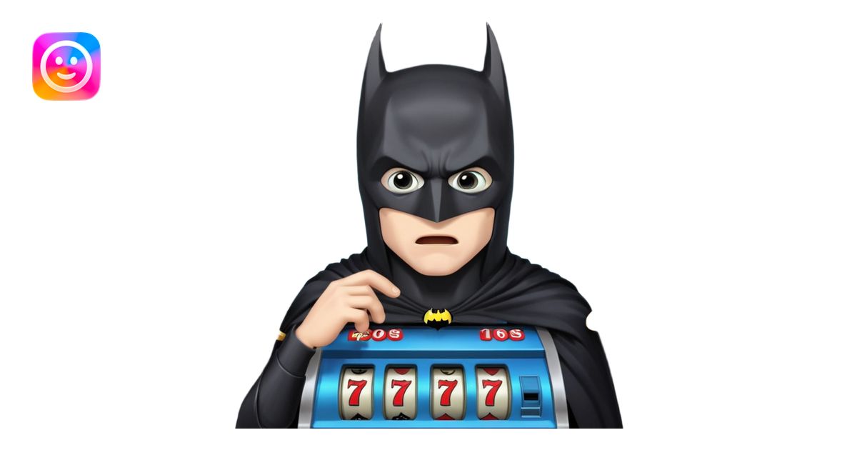 disheveled bat man losing money at a slot machine, panicked face, coins ...