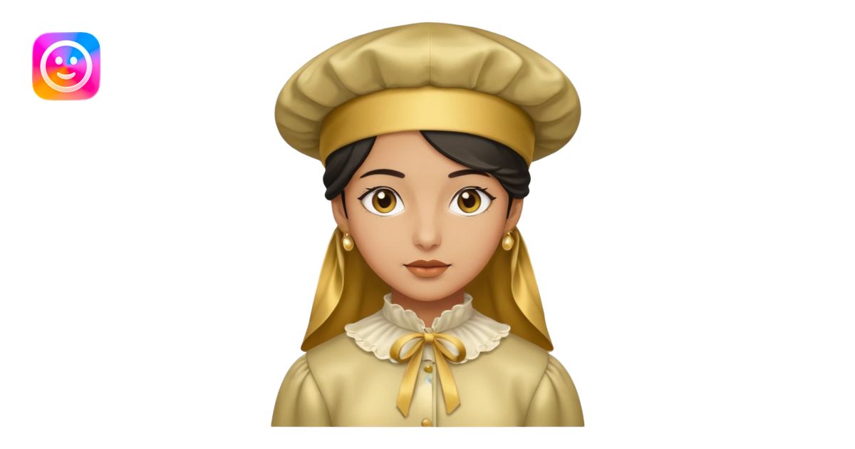 Silk Bonnet emoji olive skin modern clothes emoji | AI Emoji Generator