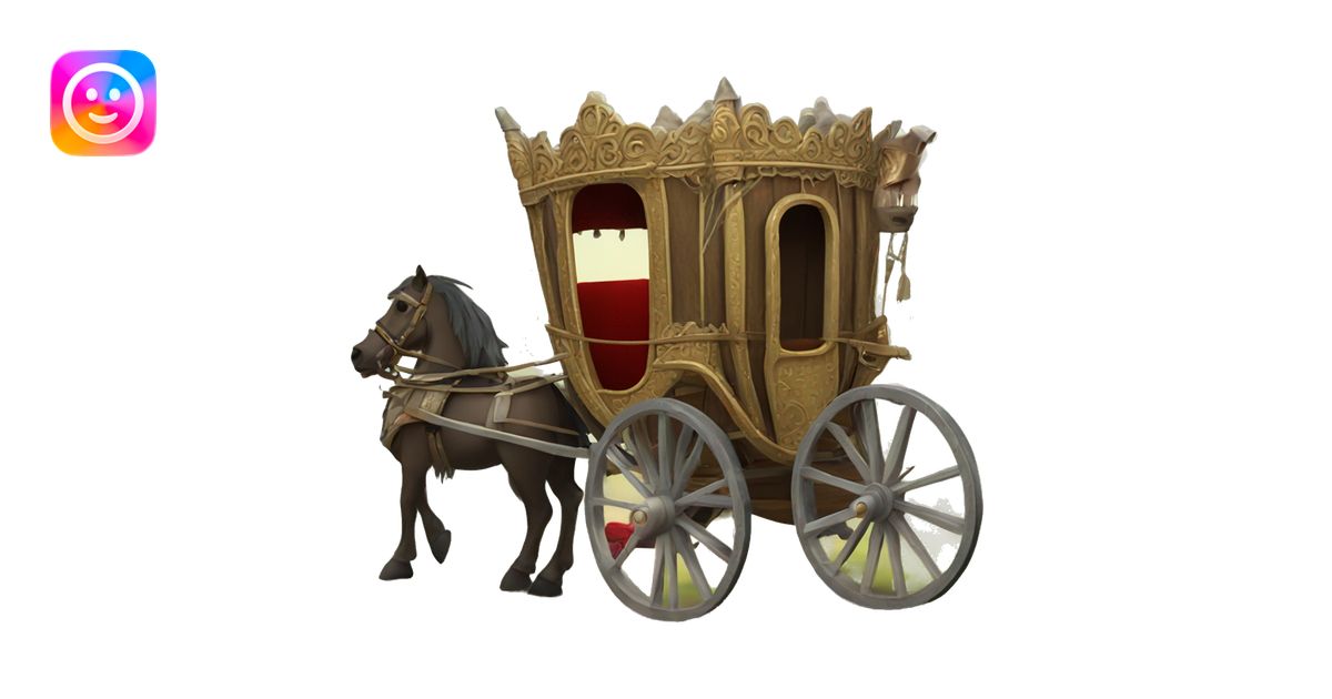 medival wodden horse carriage full of medival things without a horse ...