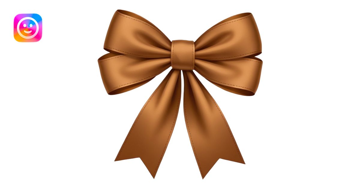 🎀 mude a cor do laço para marrom emoji | AI Emoji Generator