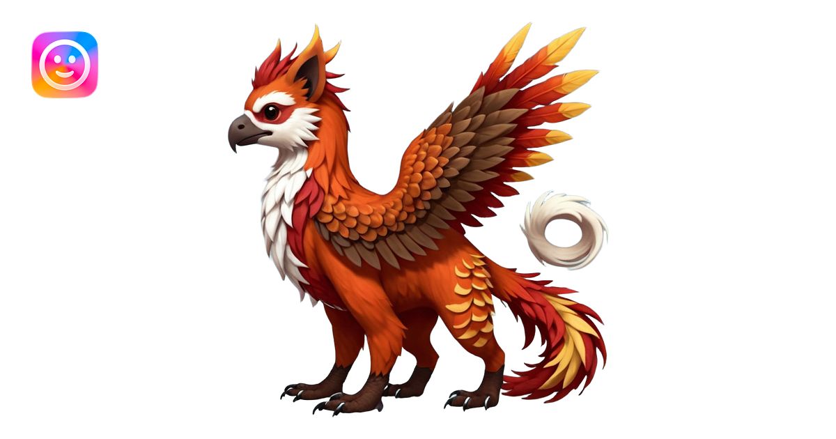 4-legged realistic scaly winged long-big-beaked Gryphon-Griffin ...