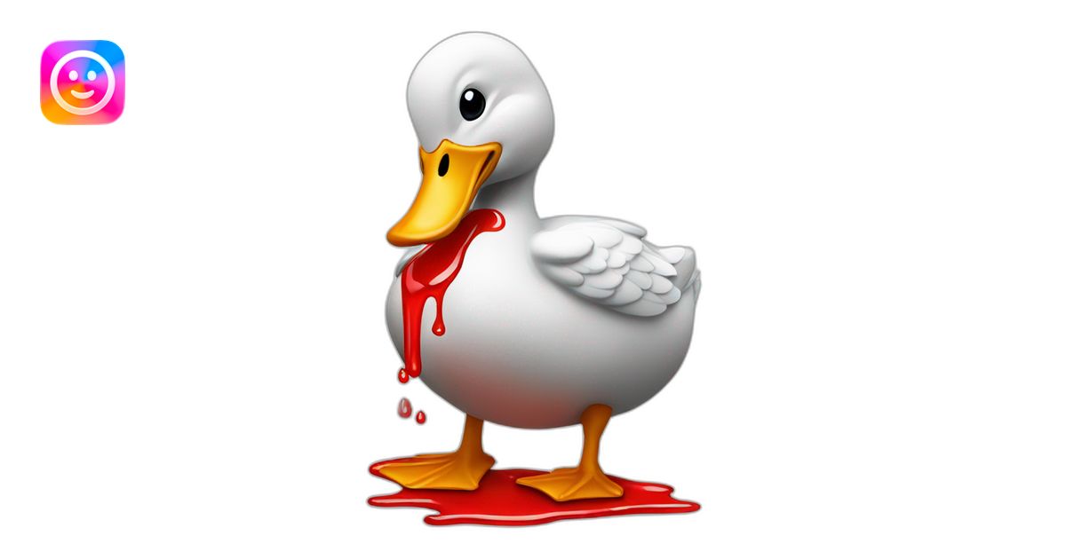 duck dripped in red emoji | AI Emoji Generator