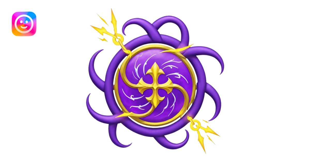 Wiz 101 casting sigil purple and yellow inspired storm magic emoji | AI ...