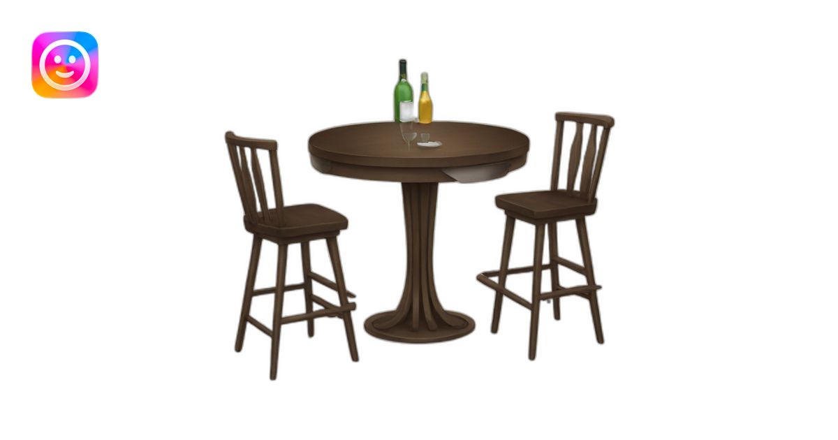 table bar chairs emoji | AI Emoji Generator