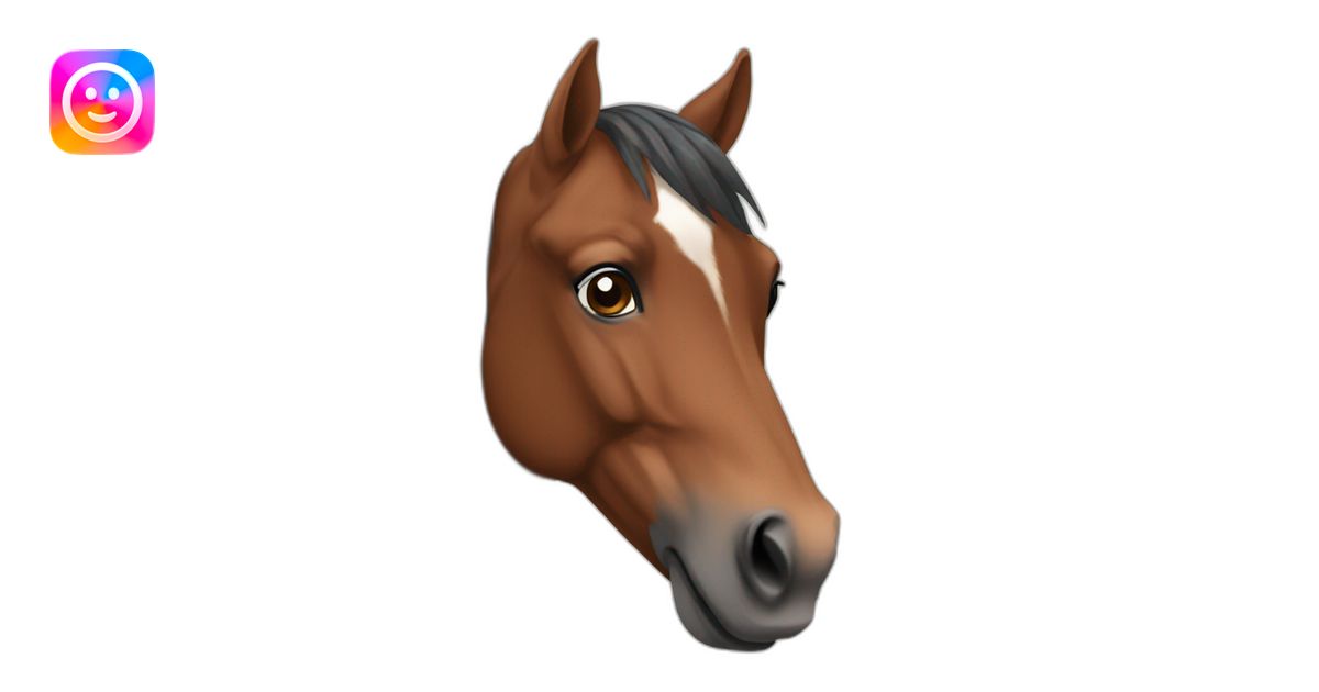 Bay horse emoji | AI Emoji Generator
