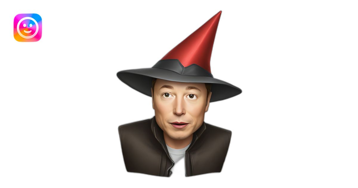 elon musk wearing a dunce hat emoji | AI Emoji Generator