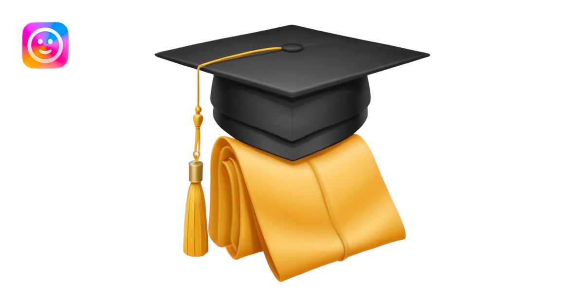 graduate cap digital emoji | AI Emoji Generator