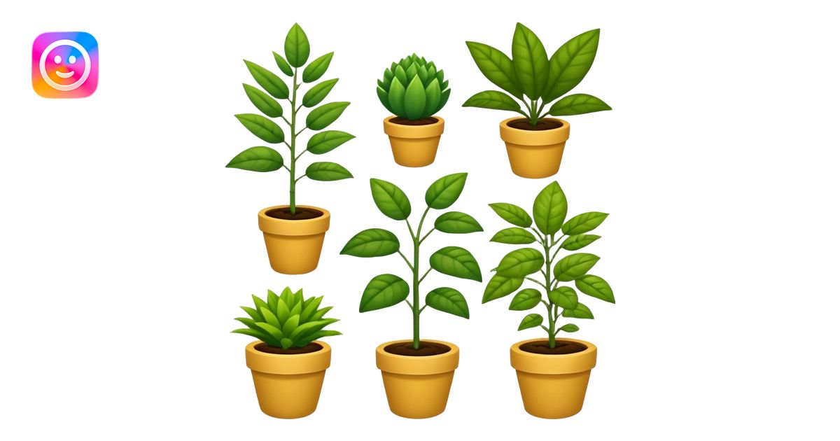 plants cultures. Transparent background emoji | AI Emoji Generator