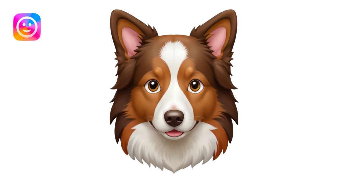 Colorful Border collie Dog, Border collie Portrait, Dog Sticker Clip ...