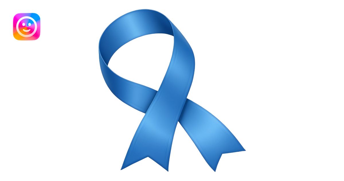 Blue ribbon for diabetes awareness day emoji | AI Emoji Generator