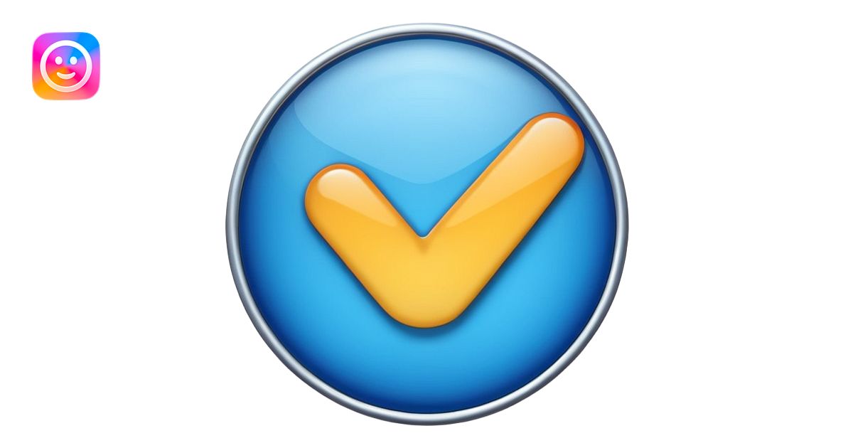 Make me a Instagram blue tick emoji full realistic more like genuine ...