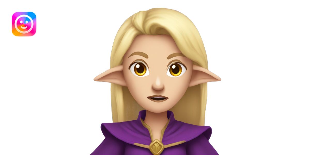 Noble female Elf with Elf ears and blonde hair and purple robes Angry ...