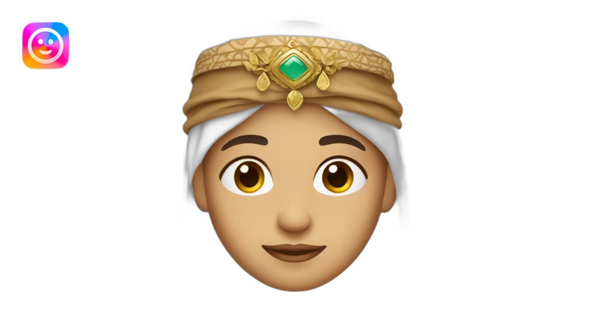 arabic wearing a traditional Arab headdress and headband emoji | AI ...