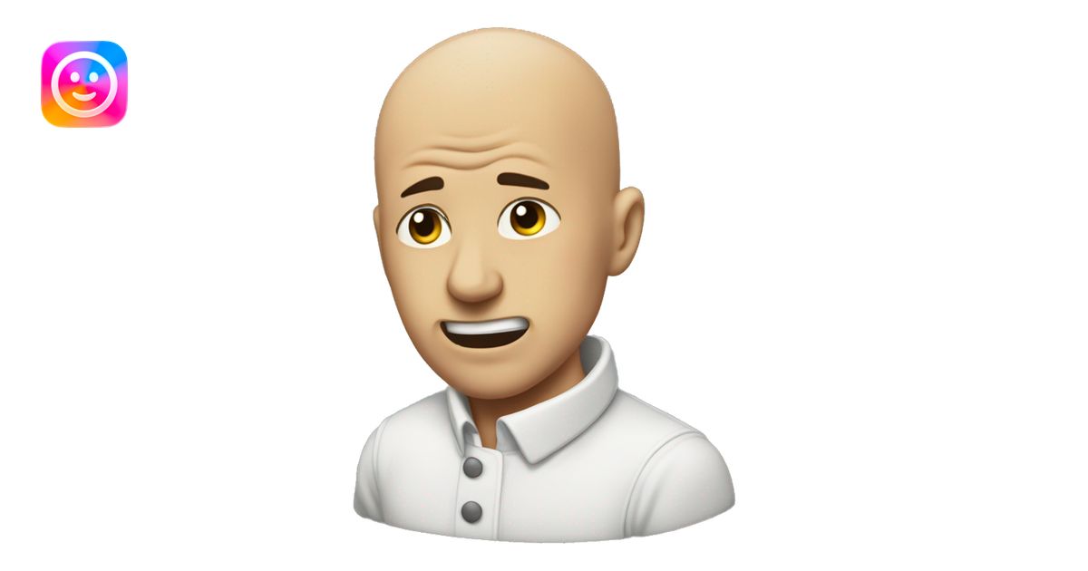 bald man with a ponytail punching a slap emoji | AI Emoji Generator