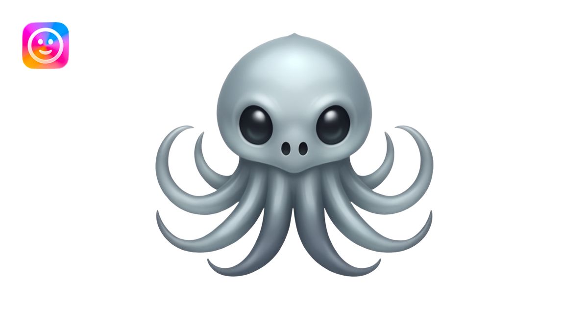 Ghastly-Fakémon-hybrid-creature (full body) emoji | AI Emoji Generator