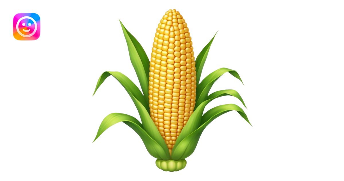 Corn cob with yellow kernels emoji | AI Emoji Generator