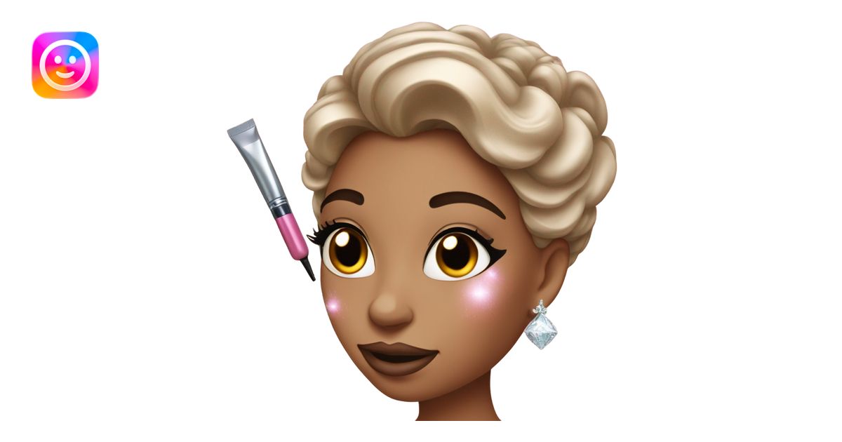 Glinda putting on makeup emoji | AI Emoji Generator