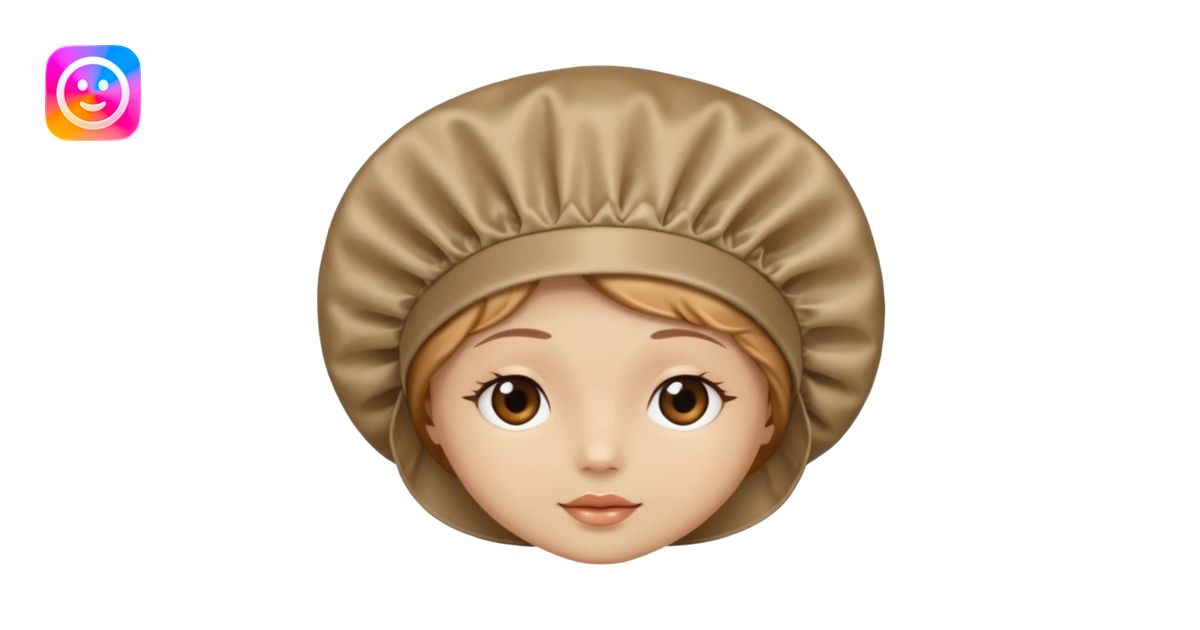 Silk sleep Bonnet emoji light brown skin emoji | AI Emoji Generator