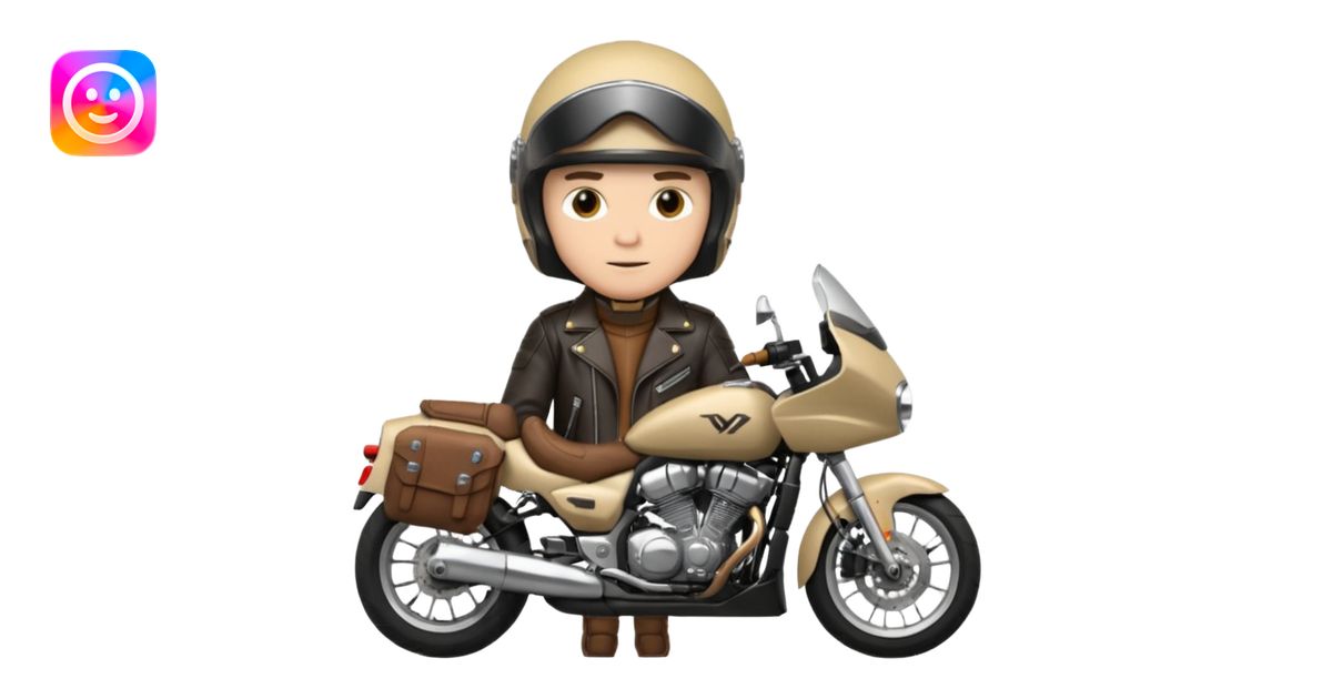 Le tapeur Jul avec la moto tmax emoji | AI Emoji Generator