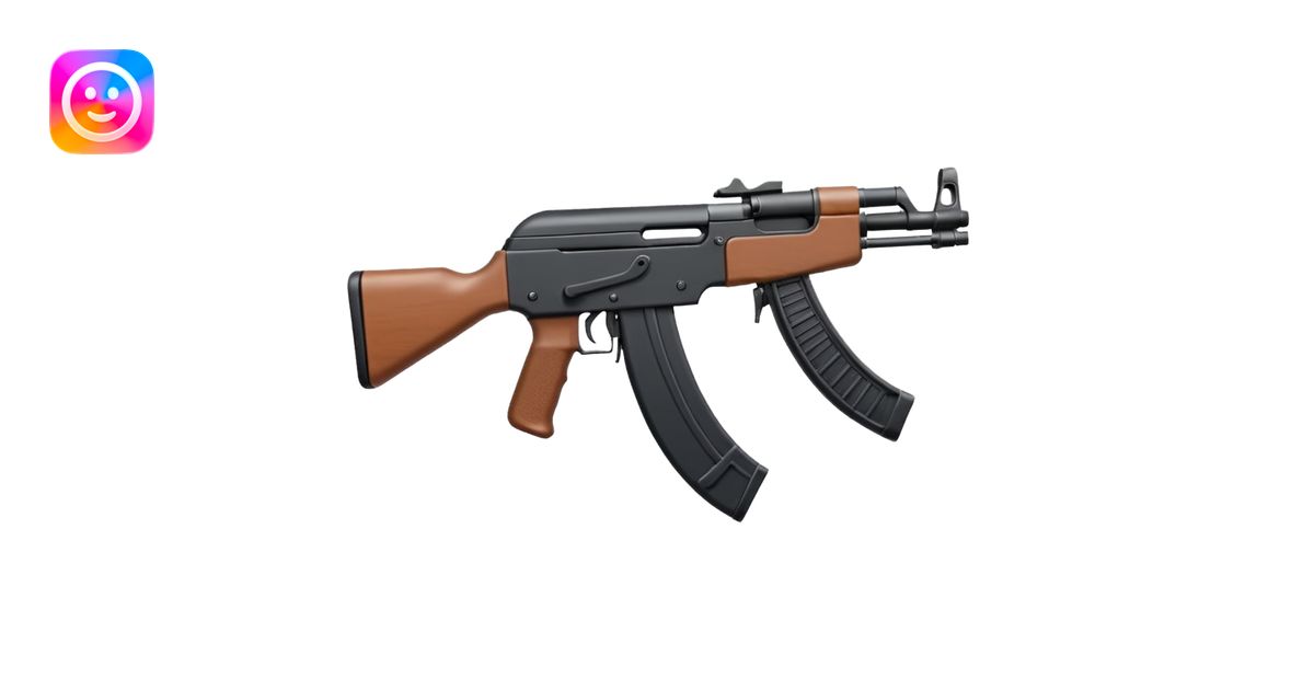AKM with a polymer handrail and buttstock. emoji | AI Emoji Generator