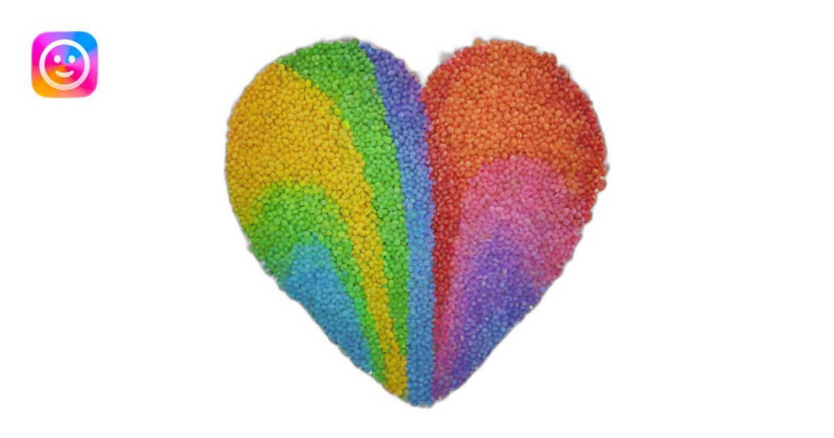 Cœur multicolore emoji | AI Emoji Generator