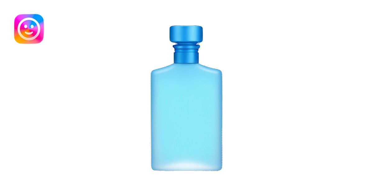 A blue men’s perfume in the shape of a male body siluette emoji | AI ...