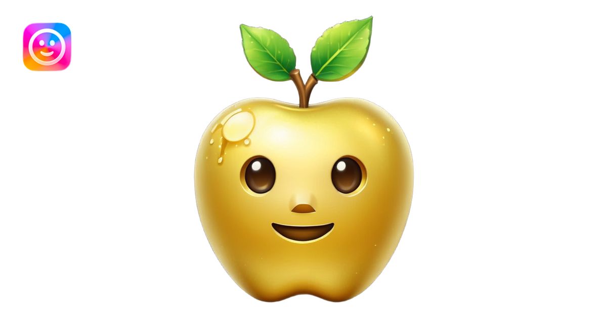 Enchanted golden apple in minecraft style emoji | AI Emoji Generator