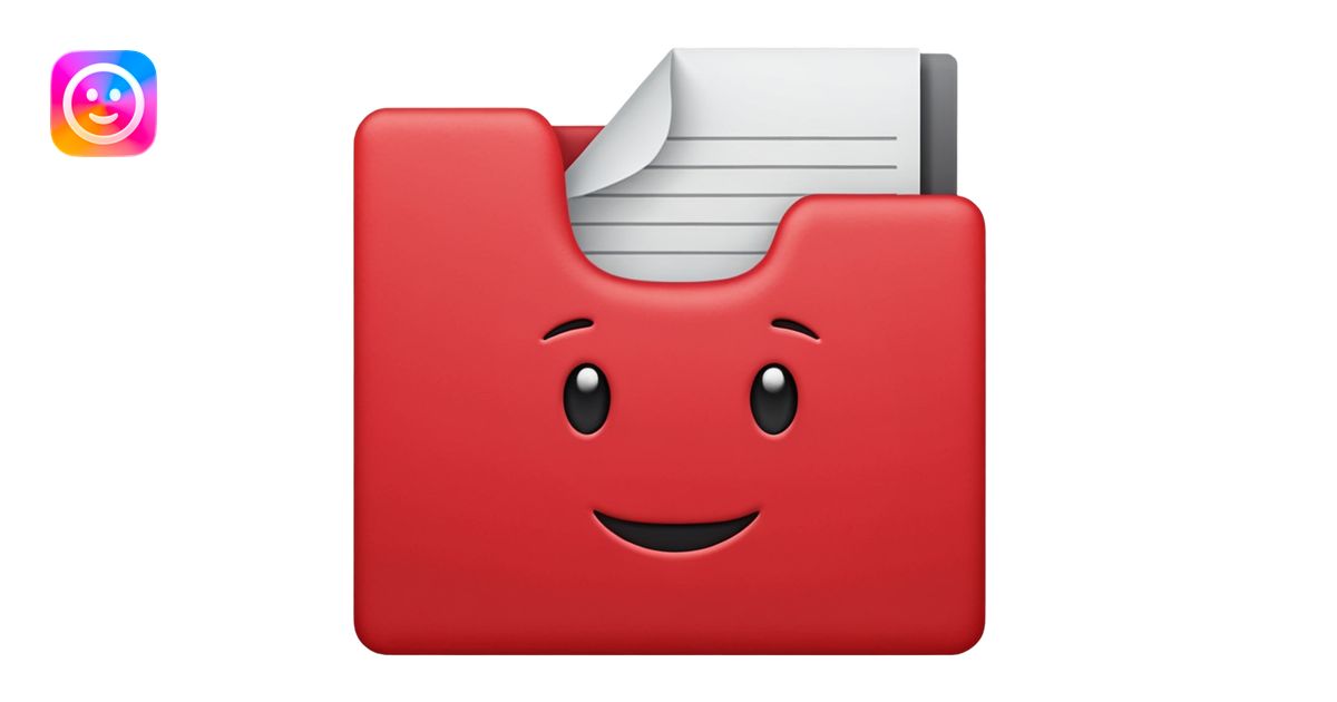 Office red document emoji | AI Emoji Generator