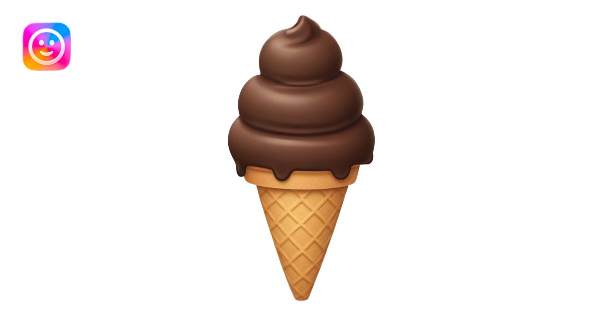 Chocolate ice cream cone emoji | AI Emoji Generator