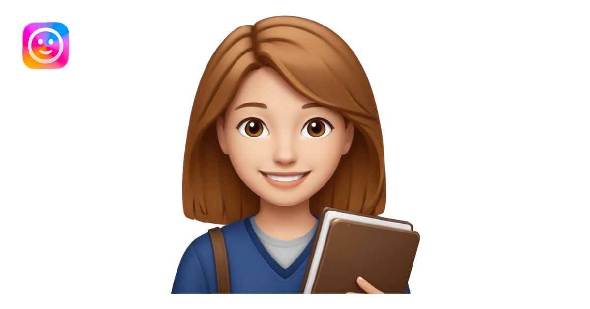 Female student emoji | AI Emoji Generator
