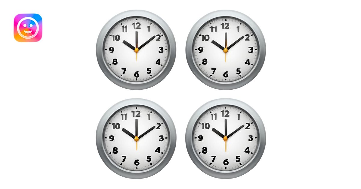 simple clock icons emoji | AI Emoji Generator