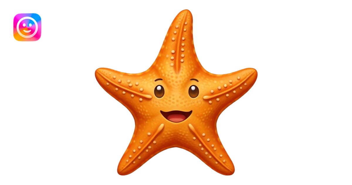 Give me a picture of an animated talking starfish that coughs emoji ...
