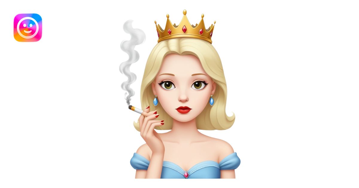 princess smoking cigarette emoji | AI Emoji Generator