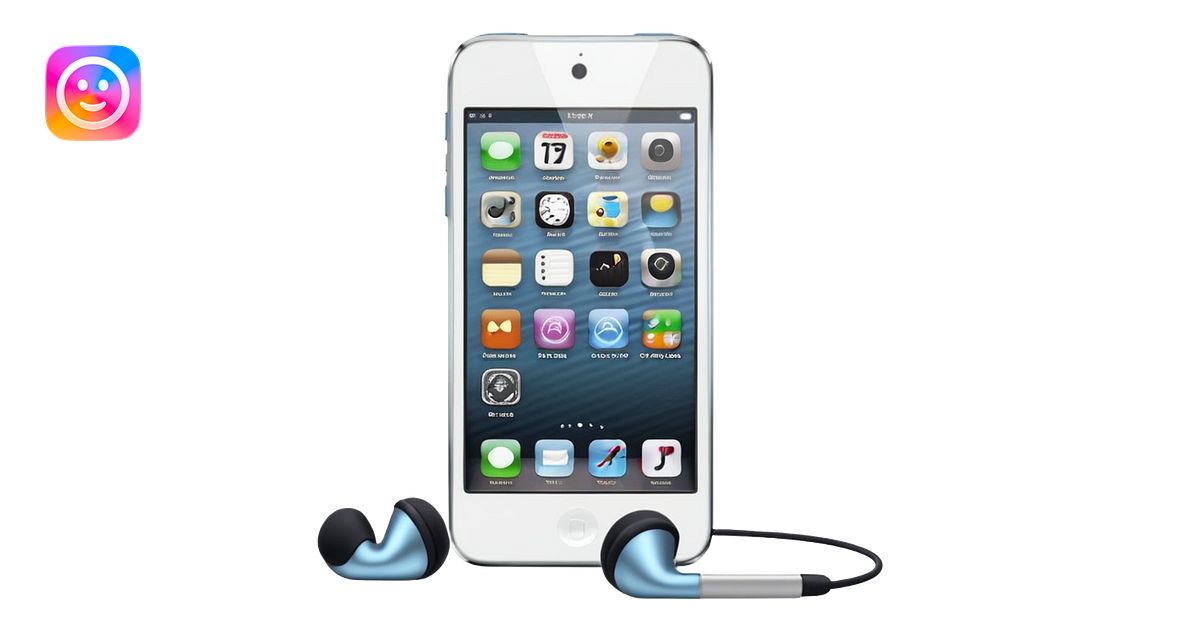 iPod touch 8 with earpiece speaker emoji | AI Emoji Generator