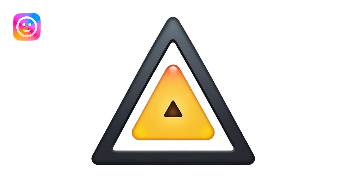 iOS style emoji, minimal summoning symbol, three dots triangle emoji ...