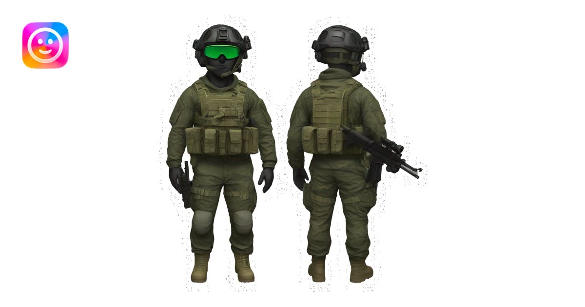 us special force operator with pvs 31 night vision goggles emoji | AI ...
