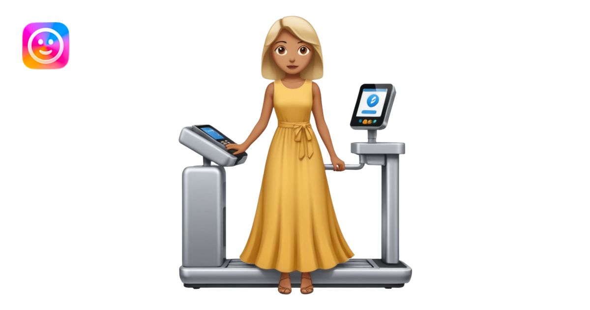 women is standing on weight check machine emoji | AI Emoji Generator