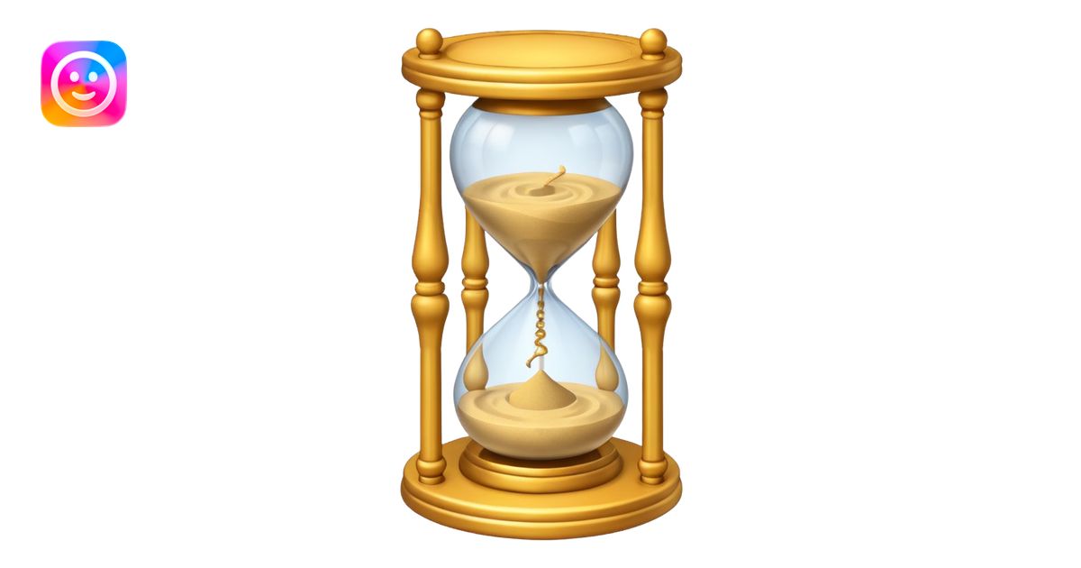 sand clock 3d emoji | AI Emoji Generator