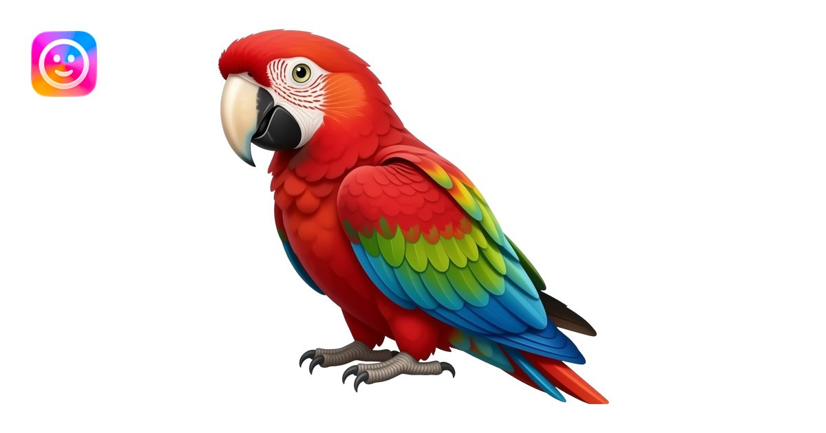 Red and green macaw emoji | AI Emoji Generator